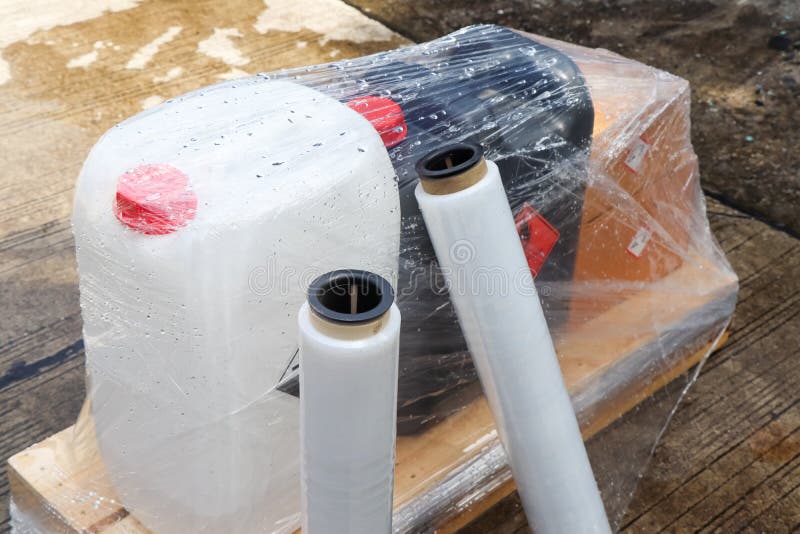 Clear Film Roll for Packing and Sticky Stock Photo - Image of factory ...