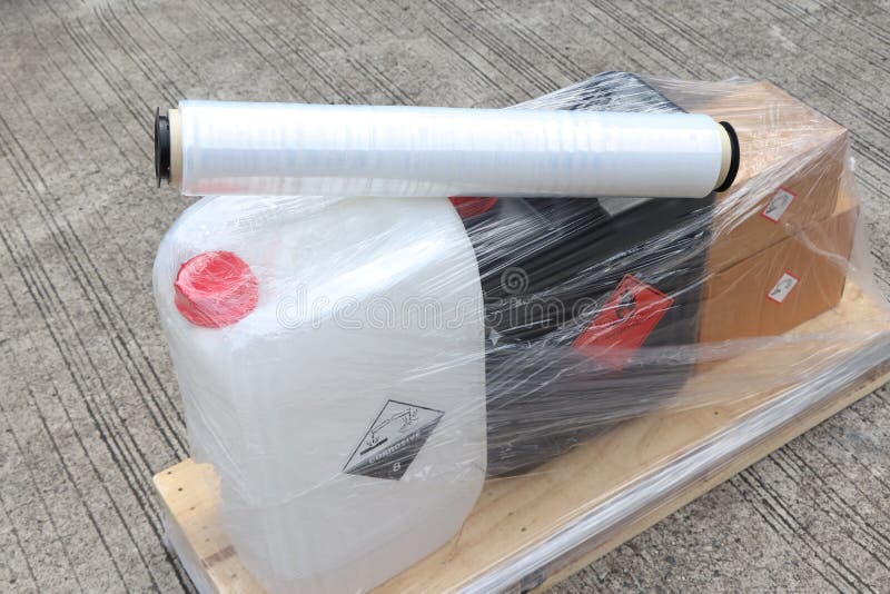 Clear Film Roll for Packing and Sticky Stock Image - Image of ...