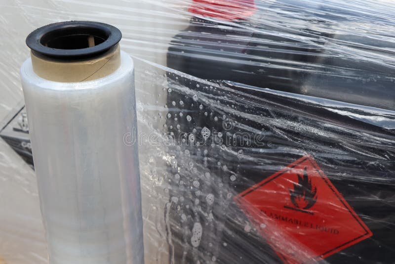 Clear Film Roll for Packing and Sticky Stock Image - Image of ...