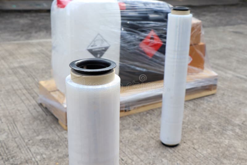 Clear Film Roll for Packing and Sticky Stock Image - Image of durable ...