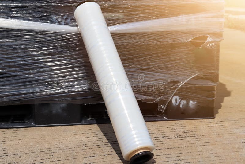 Clear Film Roll for Packing Stock Image - Image of container, macro ...
