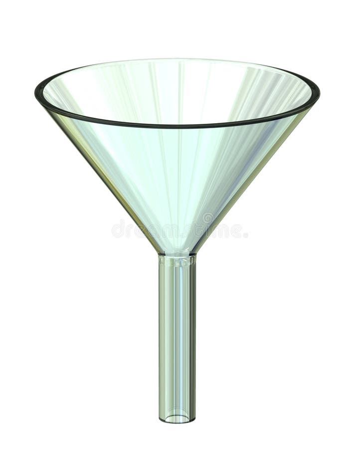 Clear Filter Funnel stock illustration. Illustration of model - 4588714