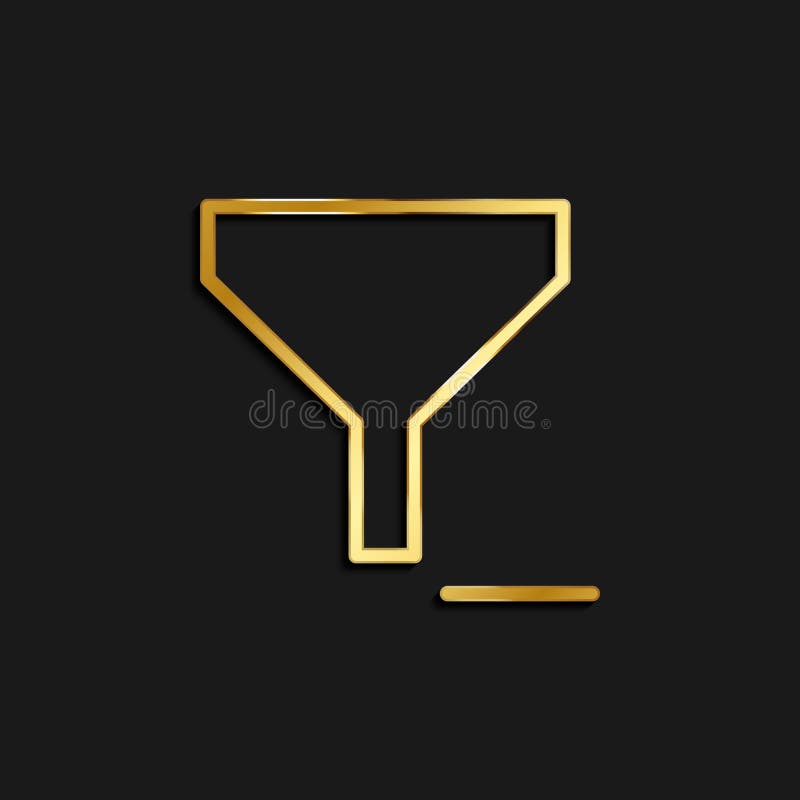 Clear, Filter Gold Icon. Vector Illustration of Golden Stock ...