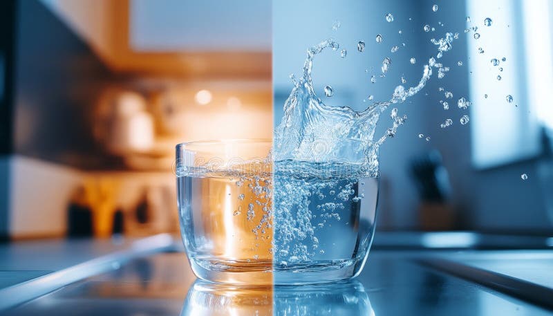 Clear, Filtered Water Versus Cloudy Tap Water a Side by Side Comparison ...