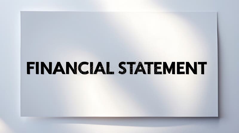 Clear Financial Statement Presentation on a Minimal Background with ...