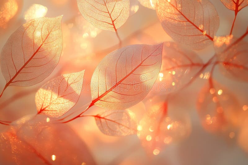 Clear and Flimsy Leaves Over a Weathered Background Stock Photo - Image ...