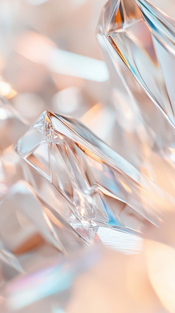 Clear Geometric Shapes with Light Reflections Creating a Cosmic Nebula ...