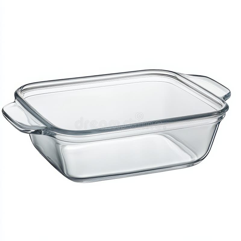 A Clear Glass Baking Dish with Handles, Ideal for Cooking and Serving ...