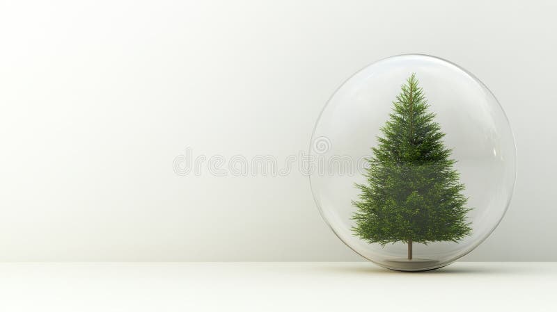 This Clear Glass Ball Encloses Three Tiny Trees Inside Its Spherical ...