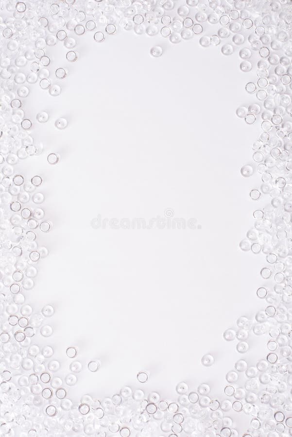 Clear Glass Bead Decorative Border or Frame Stock Photo - Image of ...