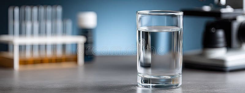 Laboratory Setup with Clear Glass Beaker Filled with Water Surrounded ...
