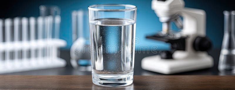 Laboratory Setup with Clear Glass Beaker Filled with Water Surrounded ...