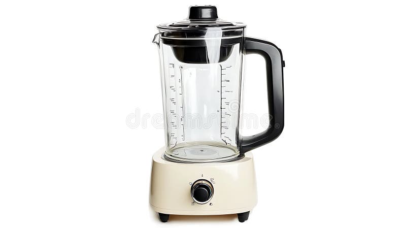 A Clear Glass Blender Sits on a White Background Stock Photo - Image of ...