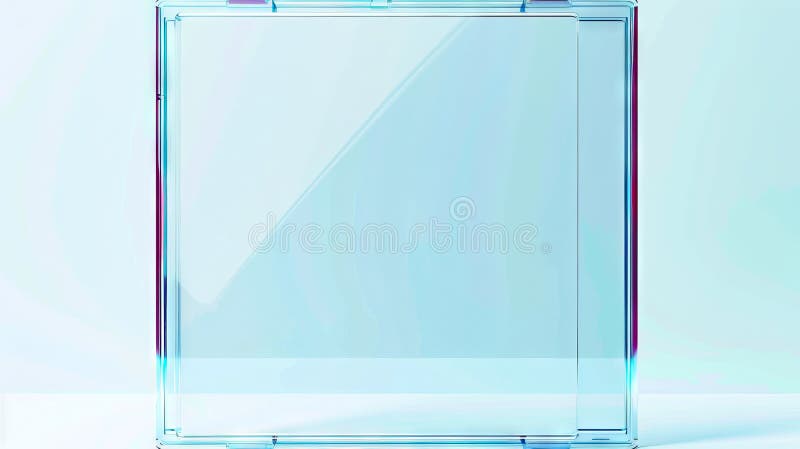 A Clear Glass Box with Blue and White Stripes Stock Image - Image of ...