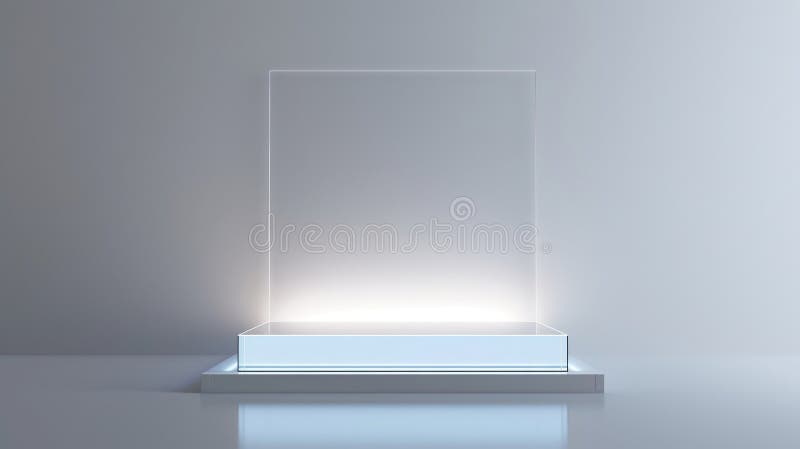 A Clear Glass Box with a White Base Sits on a White Surface. Product ...