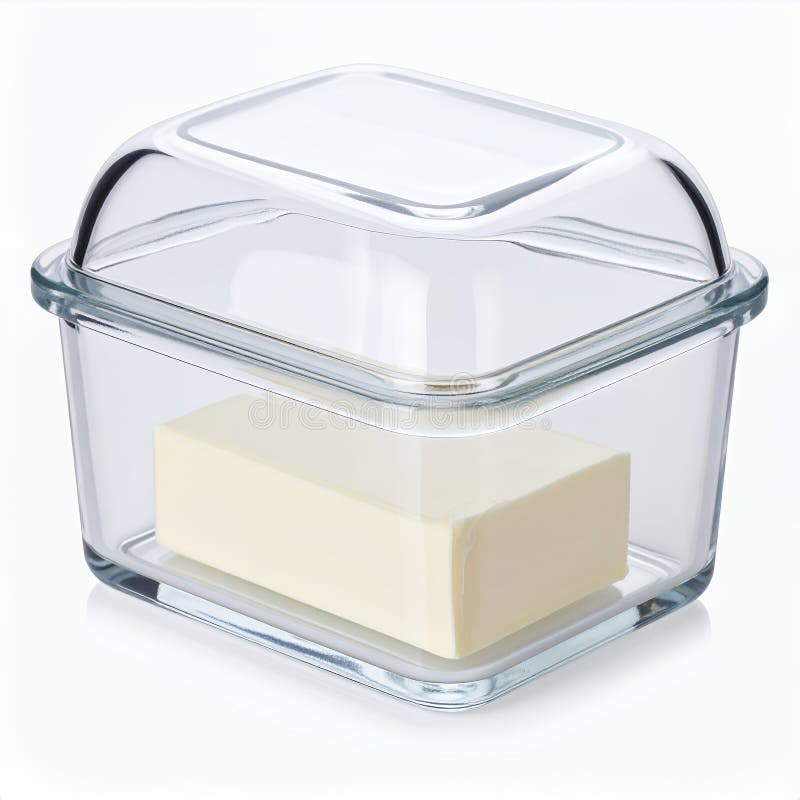 Clear Glass Butter Dish Stock Illustrations – 232 Clear Glass Butter ...