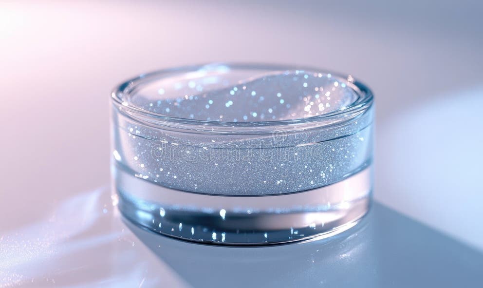 A Clear Glass Container with a White Powder Inside Stock Photo - Image ...