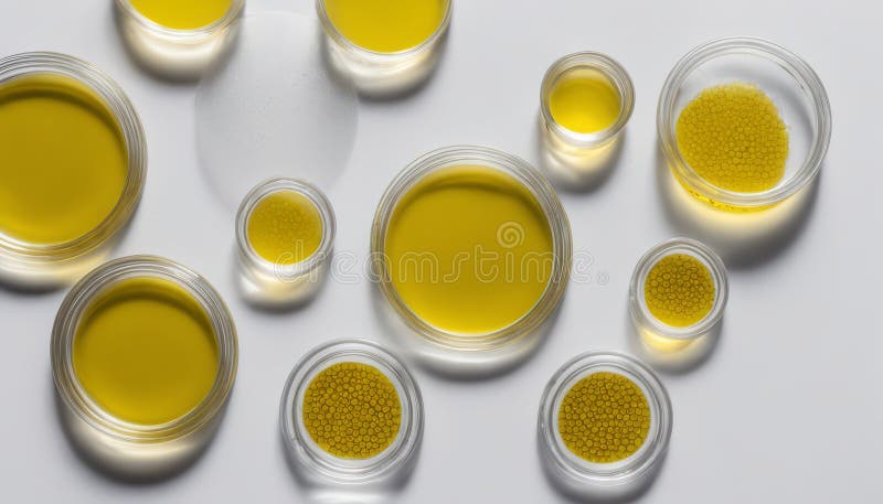 Clear Glass Containers with Yellow Liquid Stock Illustration ...