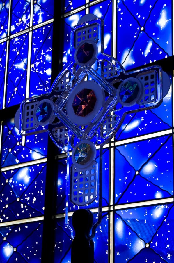 Clear glass cross stock image. Image of color, interior - 8400493