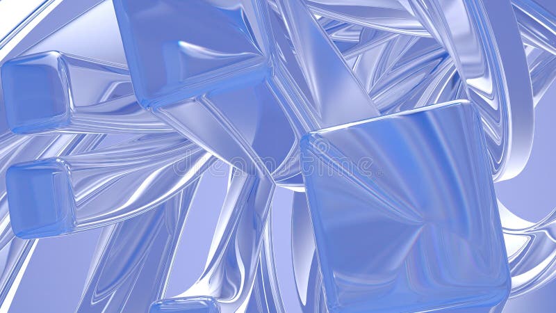 Clear Glass Curve Wavy Twisted Refraction and Reflection Clear Lush ...