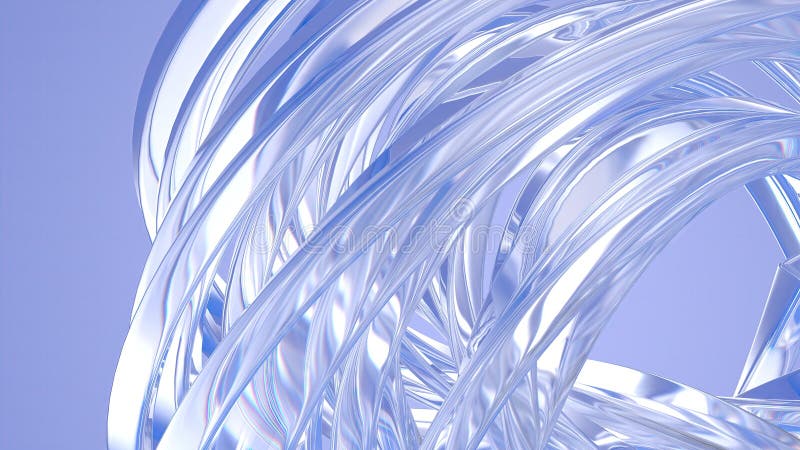 Clear Glass Curve Wavy Twisted Refraction and Reflection Mysterious ...