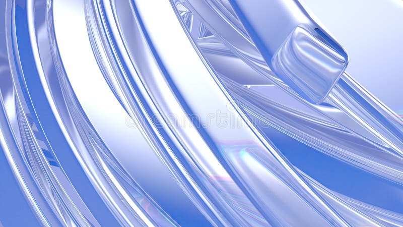 Clear Glass Curve Wavy Twisted Refraction and Reflection Mysterious ...