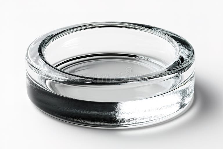 Clear Glass Dish Placed on a Smooth Surface with Soft Lighting ...