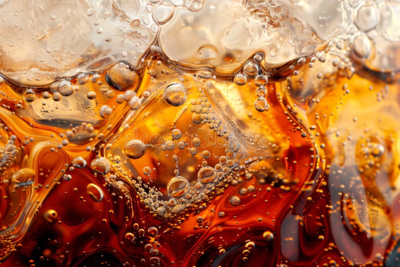 A Clear Glass Filled with Soda, Topped with a Splash of Water Stock ...