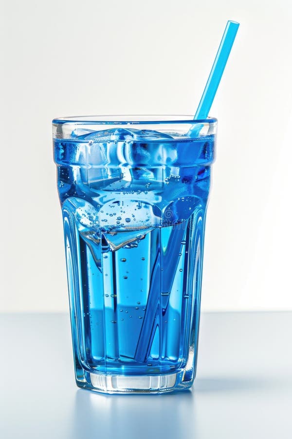 Clear Glass Filled Water Blue Straw Stock Photos - Free & Royalty-Free ...