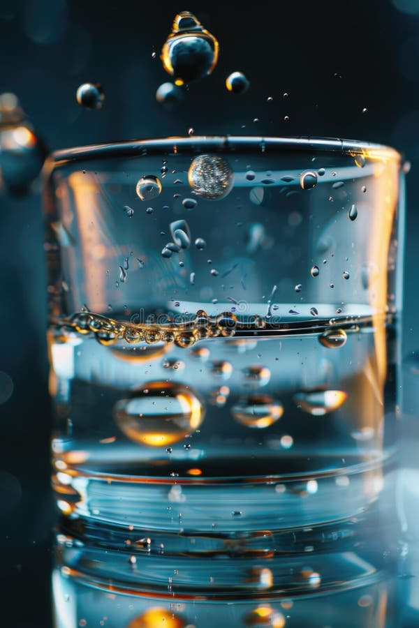 A Clear Glass Filled with Water and Soap Suds Stock Illustration ...