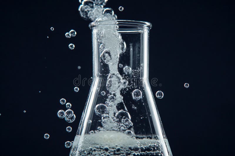 Bubbling Liquid Erupts in a Glass Flask, Creating Mesmerizing Patterns ...