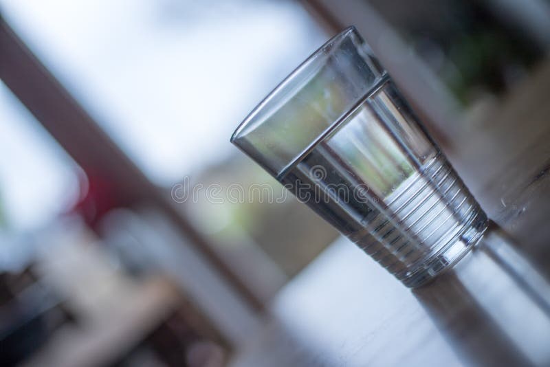 Clear Glass of Fresh, Cold Water on the Kitchen Table Stock Photo ...