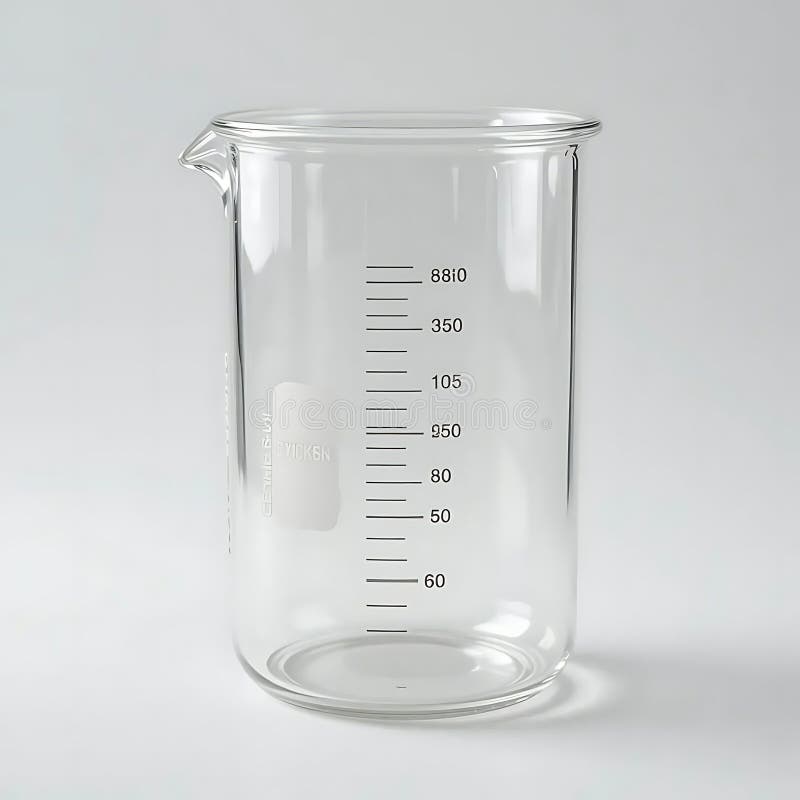 Clear Glass Laboratory Beaker with Measurement Markings for Scientific ...