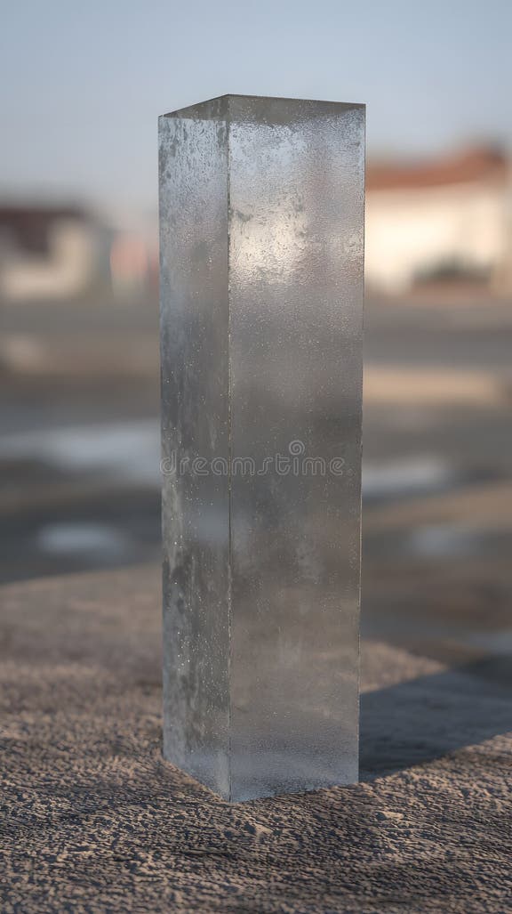 Clear Glass Monolith Reflecting Light Stock Illustration - Illustration ...