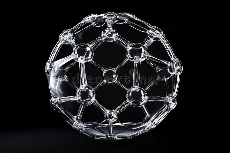 Clear Glass Object on Black Background Stock Photo - Image of black ...