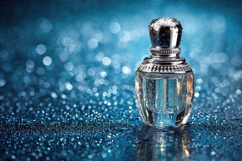 A Sparkling Perfume Bottle stock illustration. Illustration of modern ...