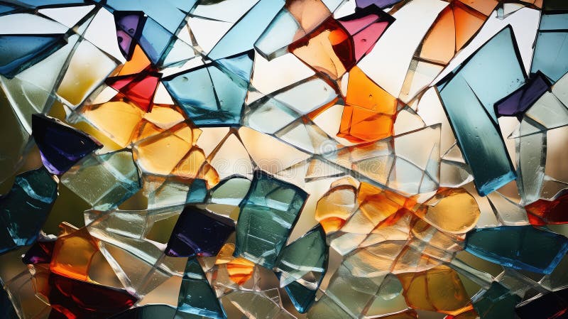 Clear glass shards stock illustration. Illustration of visual - 343557552