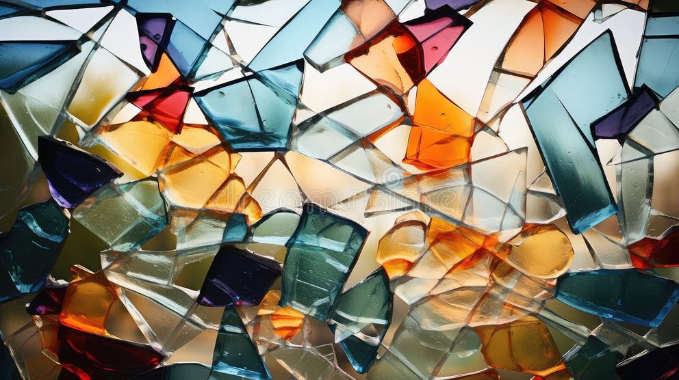 Clear glass shards stock illustration. Illustration of visual - 343557552