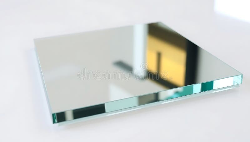 Clear Glass Sheet Reflective Surface Generative AI Stock Illustration ...