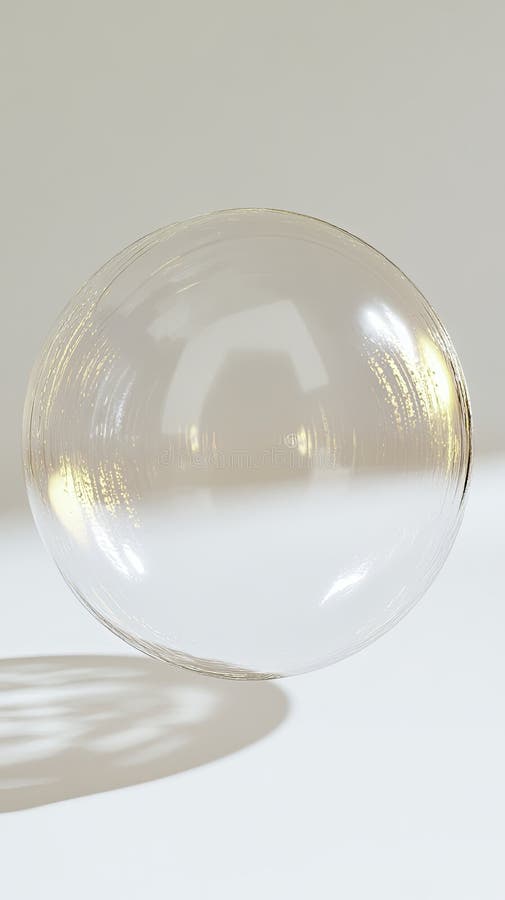 Clear Glass Sphere with Light Reflections. Stock Illustration ...