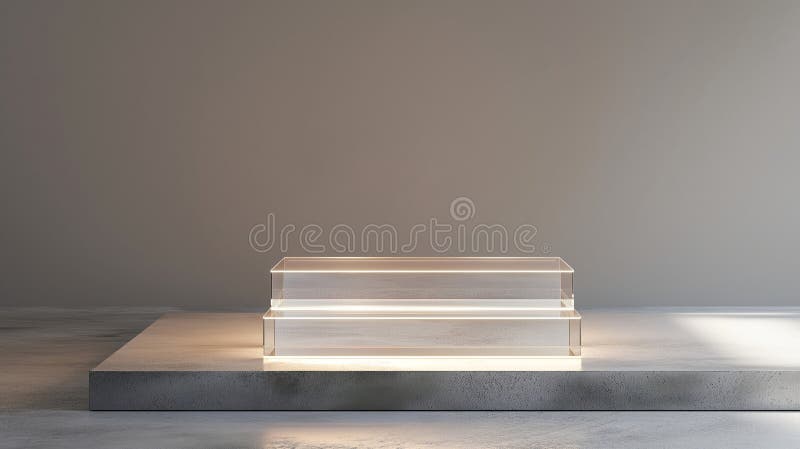 A Clear Glass Structure with a Light Shining on it. Product ...