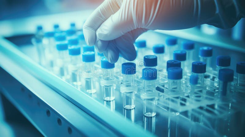 Test Tube Blood Sample Medical Healthcare Science Generative Ai Stock ...