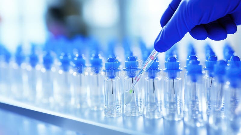 Clear Glass Test Tubes with Liquid Sample for Testing. Blood Analysis ...