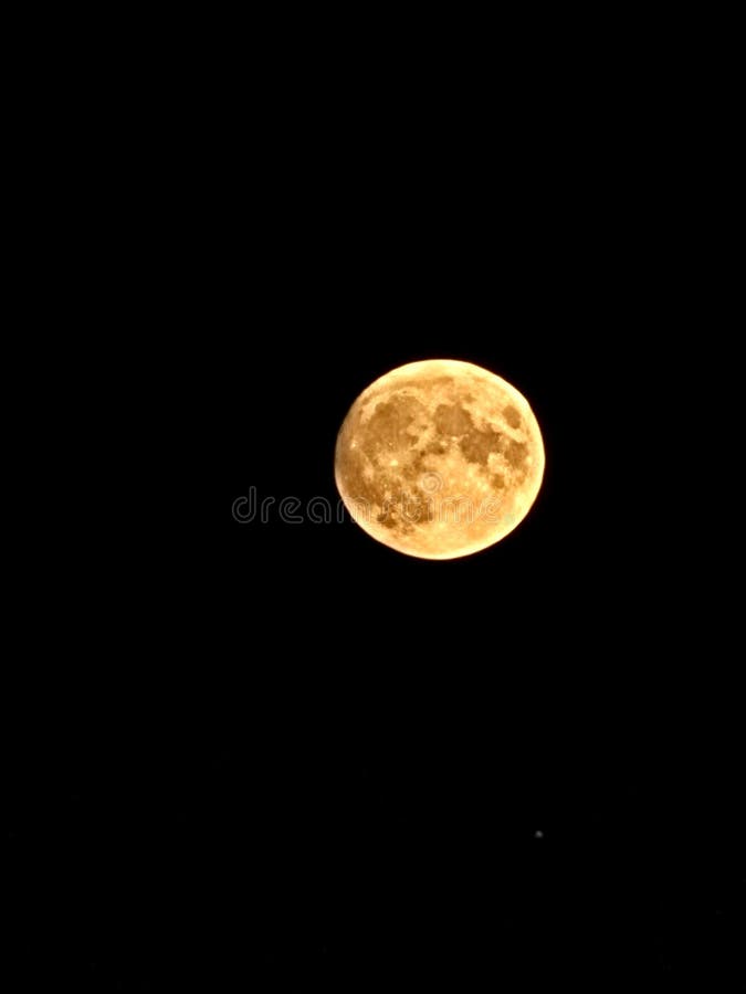 Clear Golden Full Moon stock photo. Image of clear, midnight - 255694972