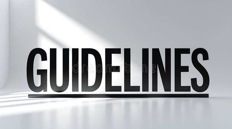 Clear Guidelines Presented in Bold Typography Against a Simple Backdrop ...