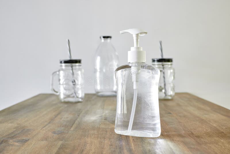 Clear Hand Sanitiser stock photo. Image of illness, disinfecting ...