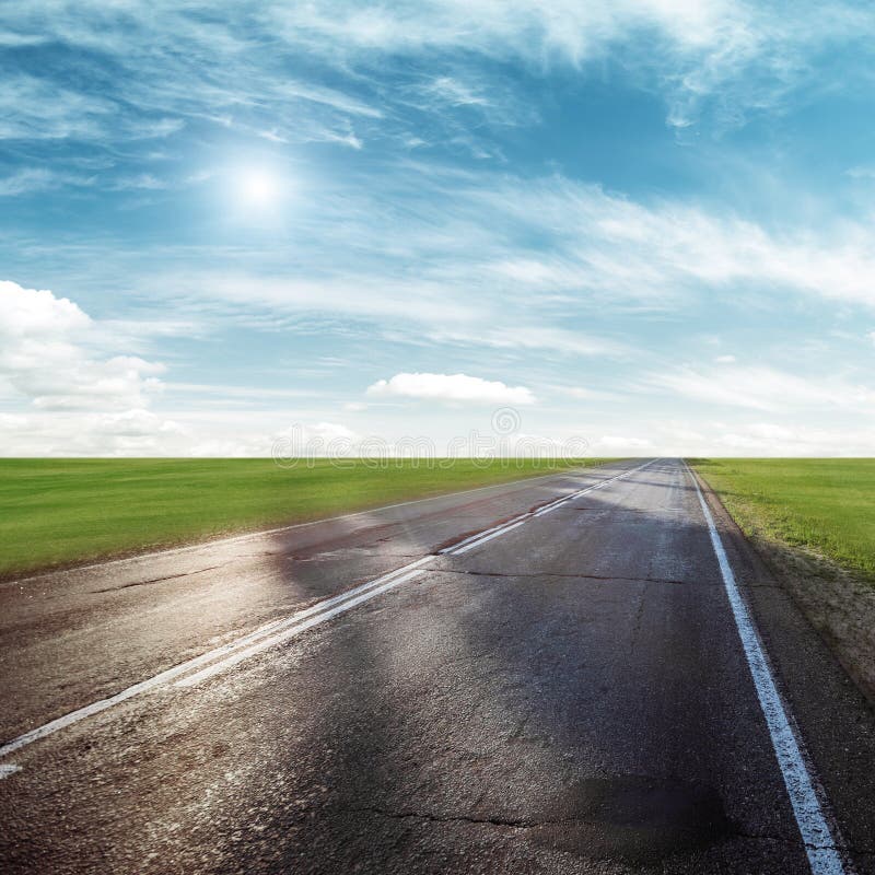 Clear highway road stock photo. Image of travel, forward - 135924694