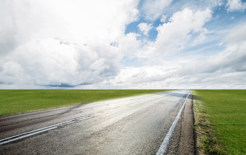 Clear Road With Cracks In Salt Lake City In Winter Stock Photo - Image ...