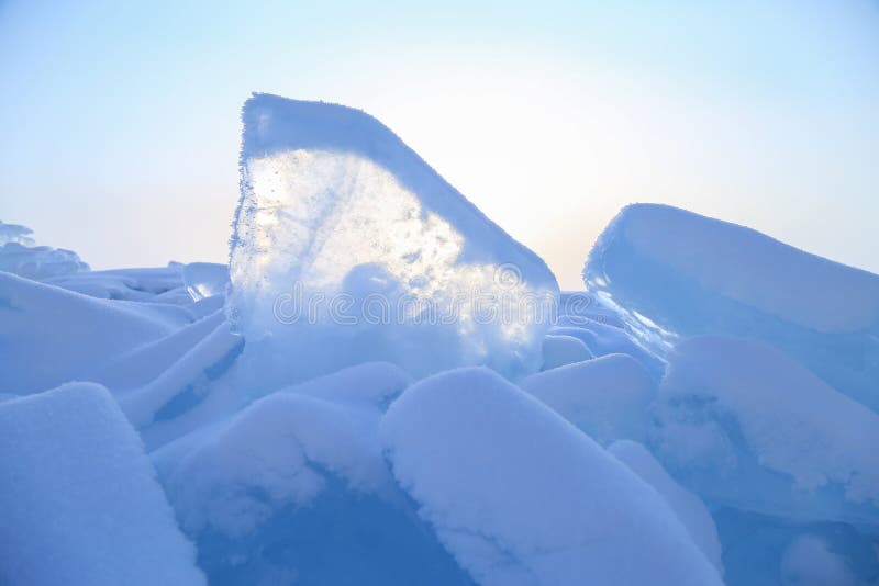 Clear ice of Lake Baikal stock image. Image of beautiful - 175168449