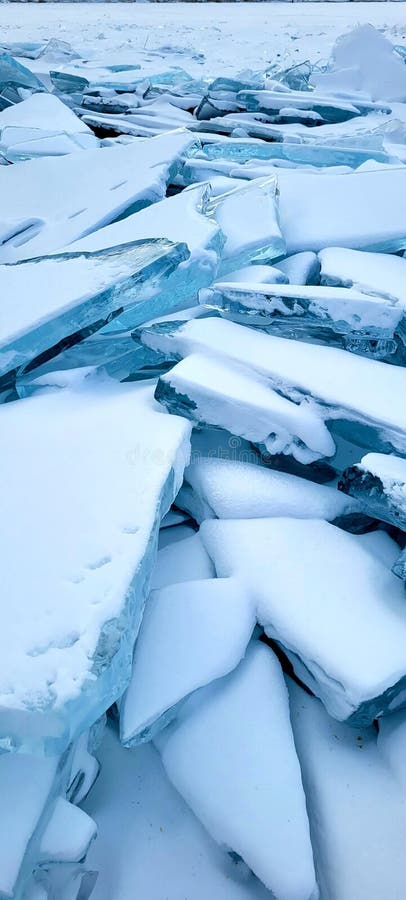 Clear Ice on Lake Baikal in Winter. Background on the Phone Stock Photo ...